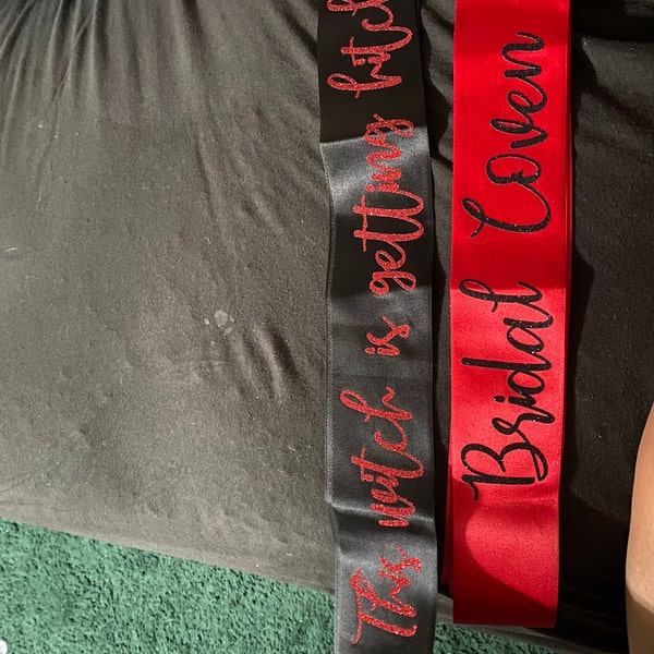 Miss to Mrs With My Witches Set of Bachelorette Party Sashes 2-20 Sash ...