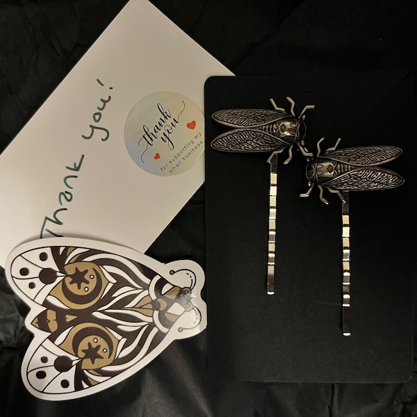 Insect Hair Pins, Insect Jewelry, Cockroach Hair Pins, Fly Hair Pins ...