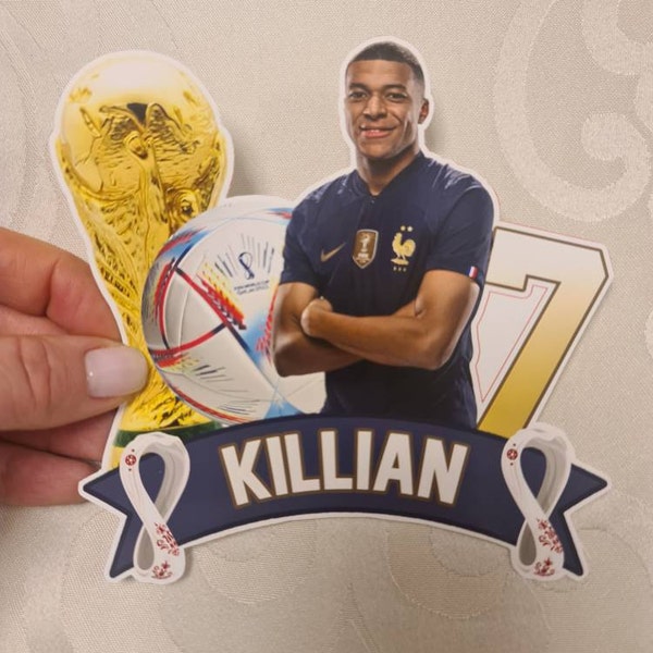 DIGITAL MBAPPE Cake Topper, French Cake Topper, Personalization Cake ...