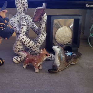 Handmade Red Fox Clay Figurine Standing - Etsy