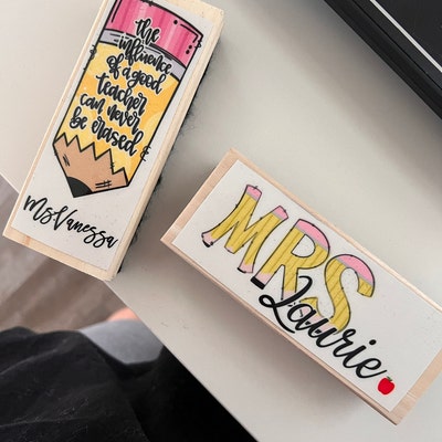 Personalized Teacher Eraser-personalized Teacher Eraser-teacher Gift ...