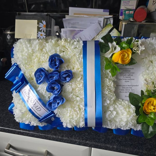 Baby Blocks Children's Silk Funeral Flower Tribute Wreath Remembrance ...