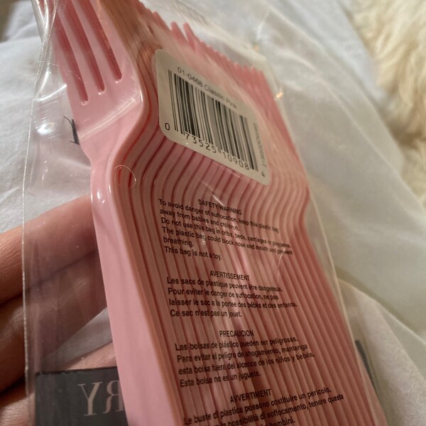 Light Pink Plastic Forks Service for 24 | Pink Plastic Cutlery | Party ...