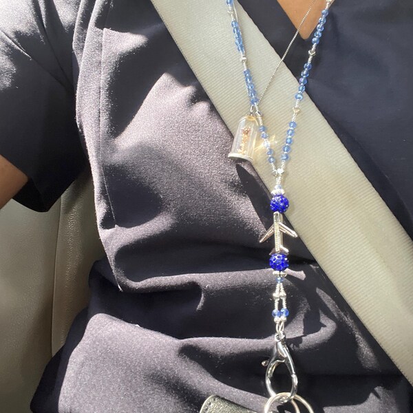 Airplane Zipper Pull (flight Attendant Jewelry, Blue Zipper Pull ...