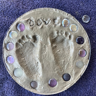 Colored DIY Stepping Stone Kit Handprint Stepping Stone - Etsy