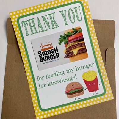 Thank You for Feeding My Hunger for Knowledge Teacher Appreciation Gift ...