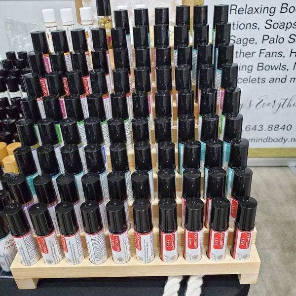 Wooden Essential Oil Display Rack – 100 Roll-on Bottles, 21mm Holes - Etsy