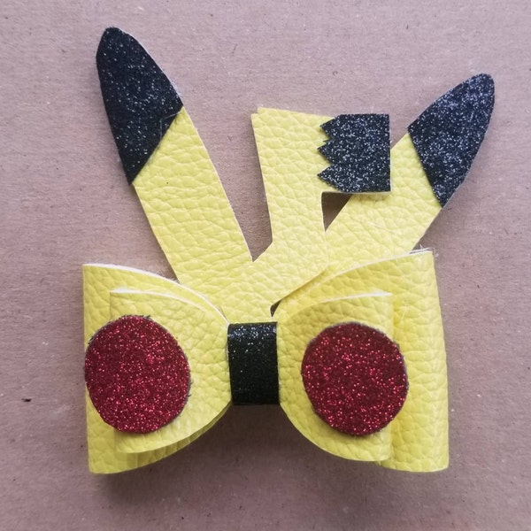 Digital SVG, DXF, PDF Anime Hair Bow Template, Anime Bow, Pikachu Bow ...