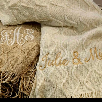 Personalized Blanket,monogrammed Throw,blanket With Name,cotton ...