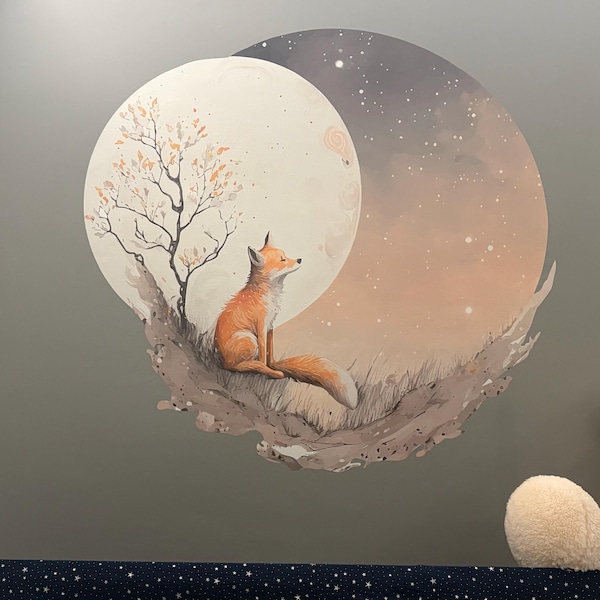 Round Wall Sticker V393 Safari Jungle Giraffe Leopard Children's Room ...