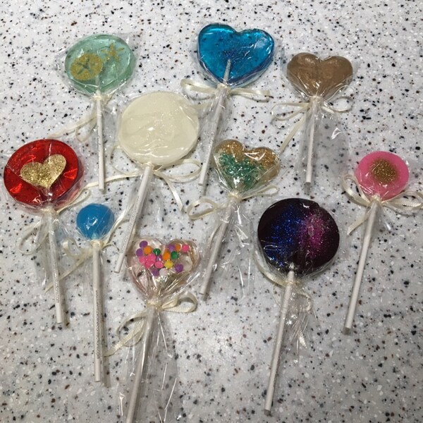 10 Sparkle Lollipop Variety10 Set, Sample Designs and Flavors, Sample ...