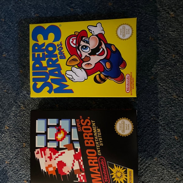 Super Mario Bros NES Box Manual Poly Block Dust Cover - NO GAME ...