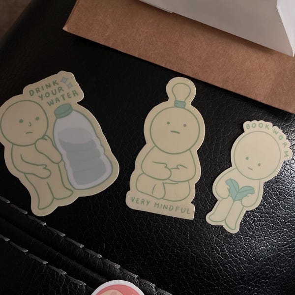 SMISKI Need Coffee Sticker, Waterbottle Sticker, Cute Blindbox, Book ...