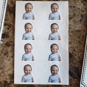 Any Size Personalized Custom Face Stickers or Temporary - Etsy