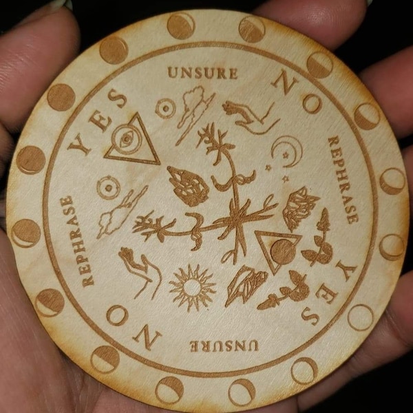 Pendulum Witch Board | Scrying Divining Kit | Wood Altar Tool | Unique ...