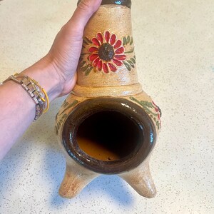 Mini Hand Painted Clay Chiminea, Daisy Mini Chimenea, Insense Burner ...