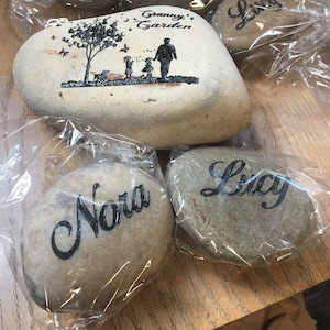 7in Family Crest Rock Add Kids Custom to Order Carved Namesake Family ...