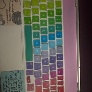 Pink Building Blocks Keyboard Stickers Laptop Keyboard Cover Vinyl ...