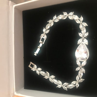 Wedding Jewelry Prom Bridal Necklace Pageant Clear White Multi Shape ...