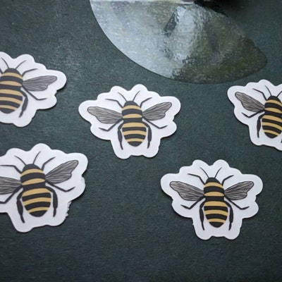 Mini Bee Sticker, Bumblebee Tiny Sticker, Transparent Mini Sticker ...