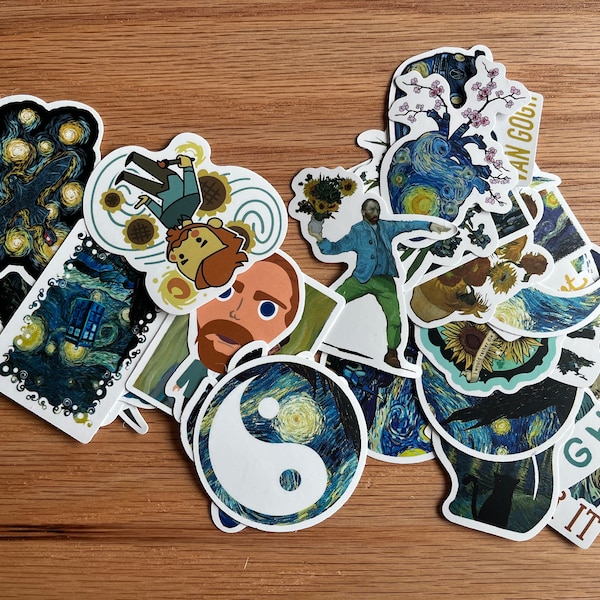 40 Vincent Van Gogh Painting Stickers Cool Sticker Pack - Etsy