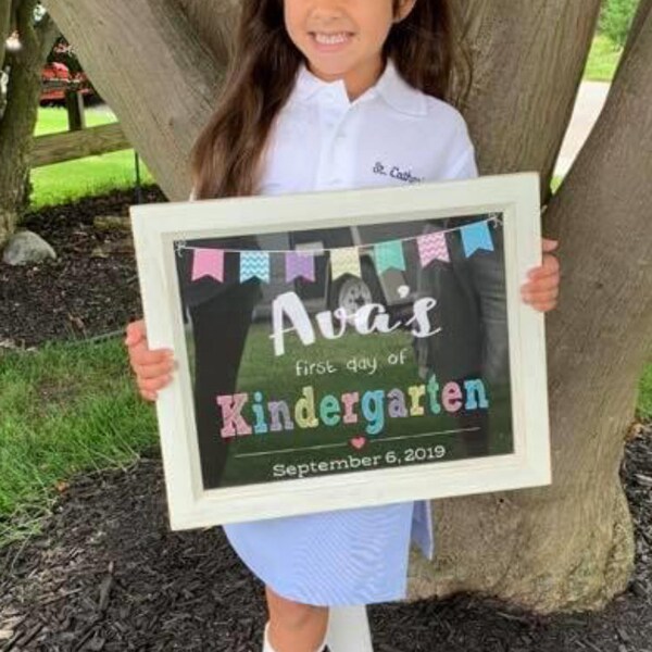 First Day of School Sign Kindergarten Printable Sign First Day ...