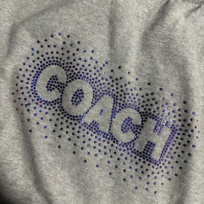 COACH Rhinestone Template SVG, Cheerleader Scattered Spray Effect ...
