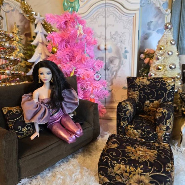 Fashion Doll Living Room Furniture 5-PC Play Set-1:6 Scale-robin's Egg ...