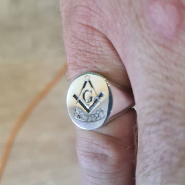 Masonic Rings With Lodge Number, Freemason Ring, Masonic Rings, Master ...
