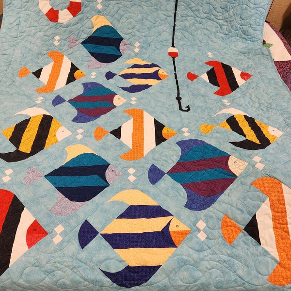 Festive Tiles Modern Quilt Pattern Digital PDF Mosaic Tile Block Throw ...