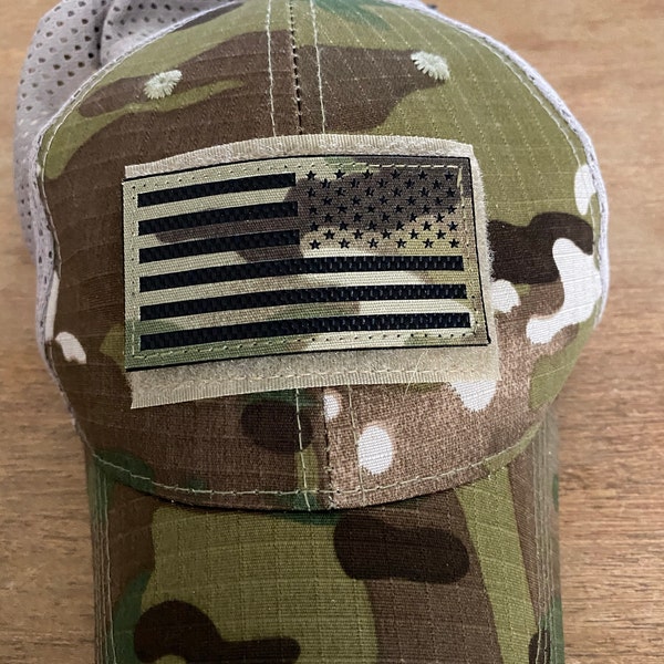 Laser Cut Multicam Reverse American Flag Patch - Etsy