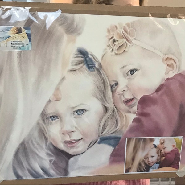 Custom Realistic 1 Child Watercolor Portrait Painting From Photo - Etsy