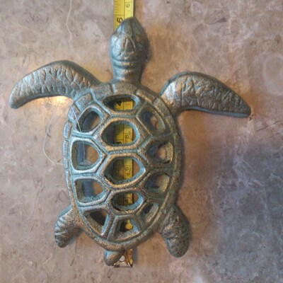 Patina Cast Iron Sea Turtle Wall Decor Home Decor Cast - Etsy