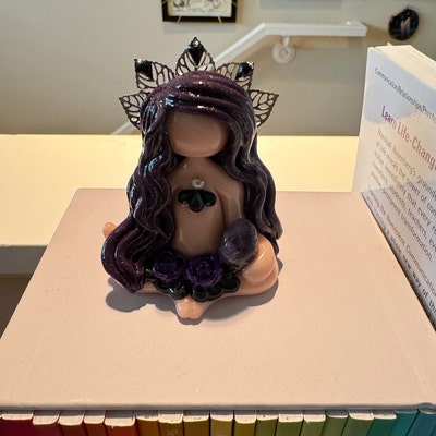 Hecate Triple Moon Goddess Crystal Statue Polymer Clay Figurine Doll ...