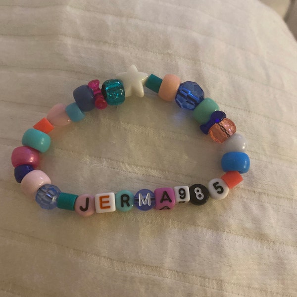 Jerma985 Inspired Personalized Beaded Kandi Pony Beads Elastic ...