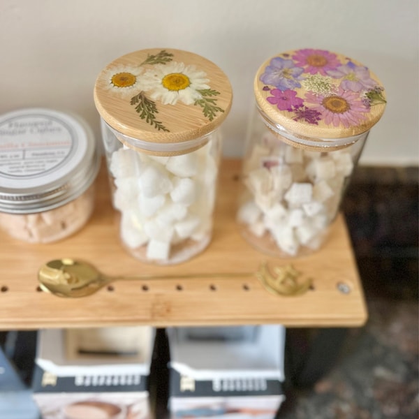 Pressed Flower Pantry Storage Container Kitchen Organization Coffee ...