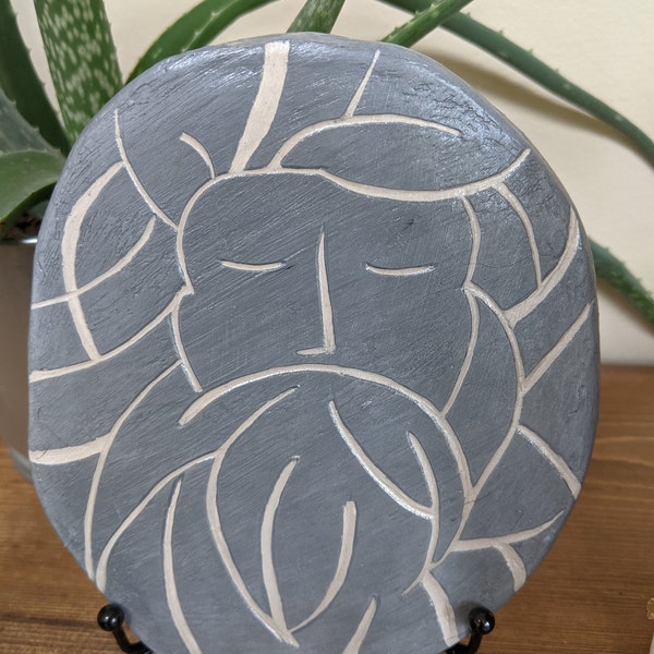 Chinese Koi Fish in Water Sgraffito Clay Decor, Clay Carving, Pottery ...