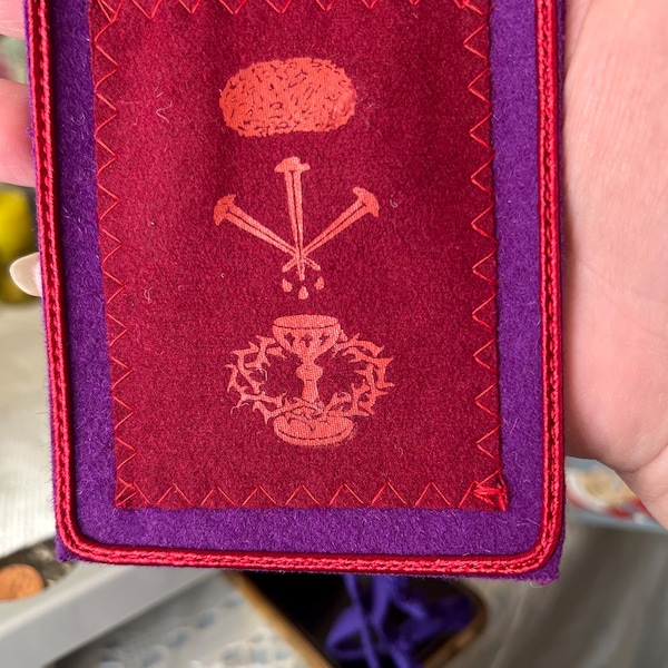 Purple Scapular of Benediction and Protection Made of WOOL Precisely to ...
