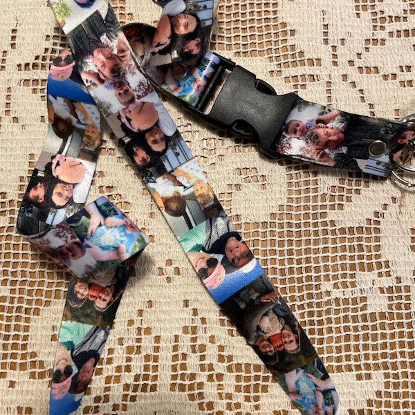 Custom Photo Lanyard, Collage Photo Lanyard, Personalized Neck Lanyard ...