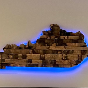 Texas Barrel Art. State of Texas Made From Reclaimed Bourbon | Etsy