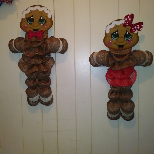 8.5” Christmas Gingerbread Face Wreath Metal/aluminum Sign #574 Wreath ...