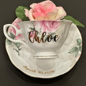 Tea Cup Personalized Tea Cup Custom Tea Cup Tea Lover Gift Teacup Gift ...