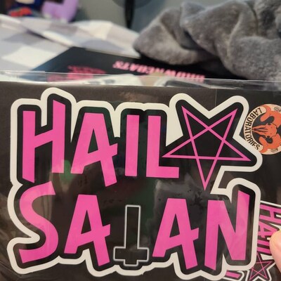 HAIL SATAN Vinyl Sticker 6 Long All Weather Laminated - Etsy