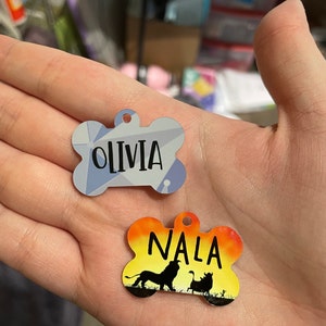 20 Pcs Dog Bone Sublimation Blank Dog Tags With Ring. Two Sided Also ...