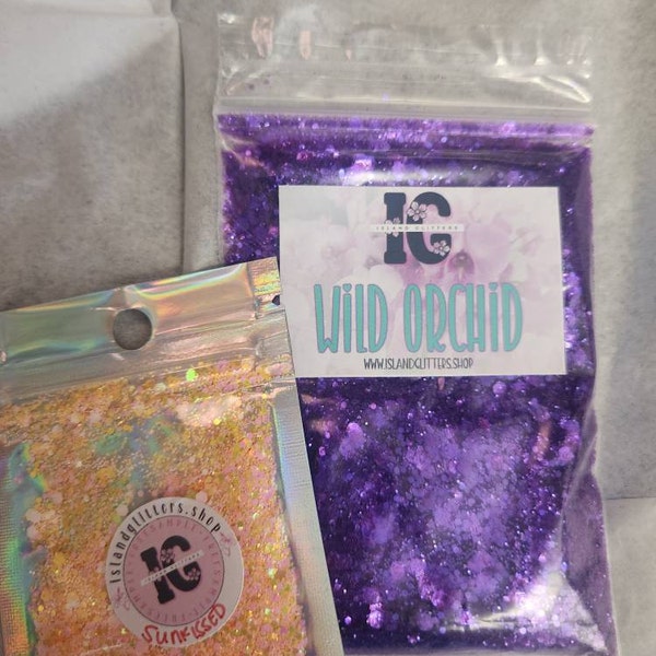 FLASHBACK Chunky Neon Glitters 90s Theme Glitters Chunky Silver ...