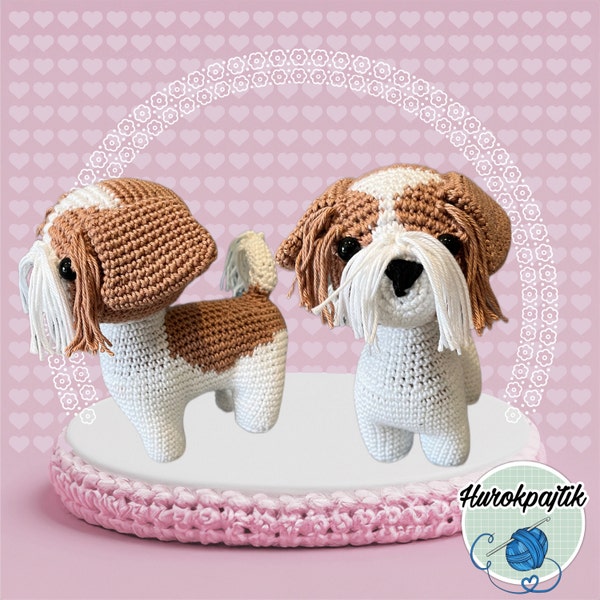 Cute Shih Tzu Dog Amigurumi Crochet Pattern - PDF Tutorial With Step by ...