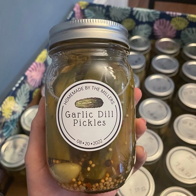 Pickle Labels Personalized Stickers for Homemade Pickles & - Etsy