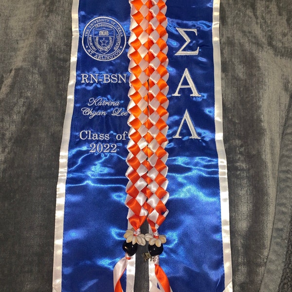 MADE TO ORDER 40” Long Satin Ribbon Lei With 2 Strands in a Variety of ...