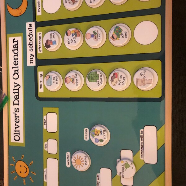 Daily Kids Magnet Calendar, Schedule, Activity & Chore Chart ...