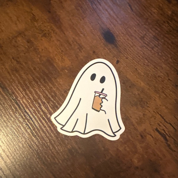 Ghost Sticker Pack Bookish Ghost Sticker Cute Ghost Sticker Iced Coffee ...